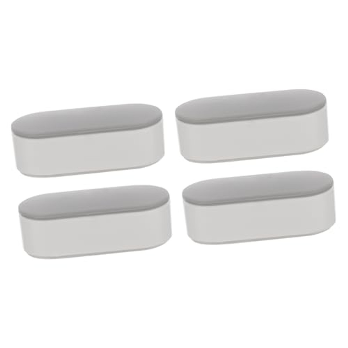 Angoily 4pcs Toilet Seat Gasket Toilet Buffer Pads Toilet Bumper Pad Toilet Cover Bumpers Toilet Seat Bumper Toilet Seat Stoppers Toilet Seat Bidet Replacement Kit Light Grey Plastic