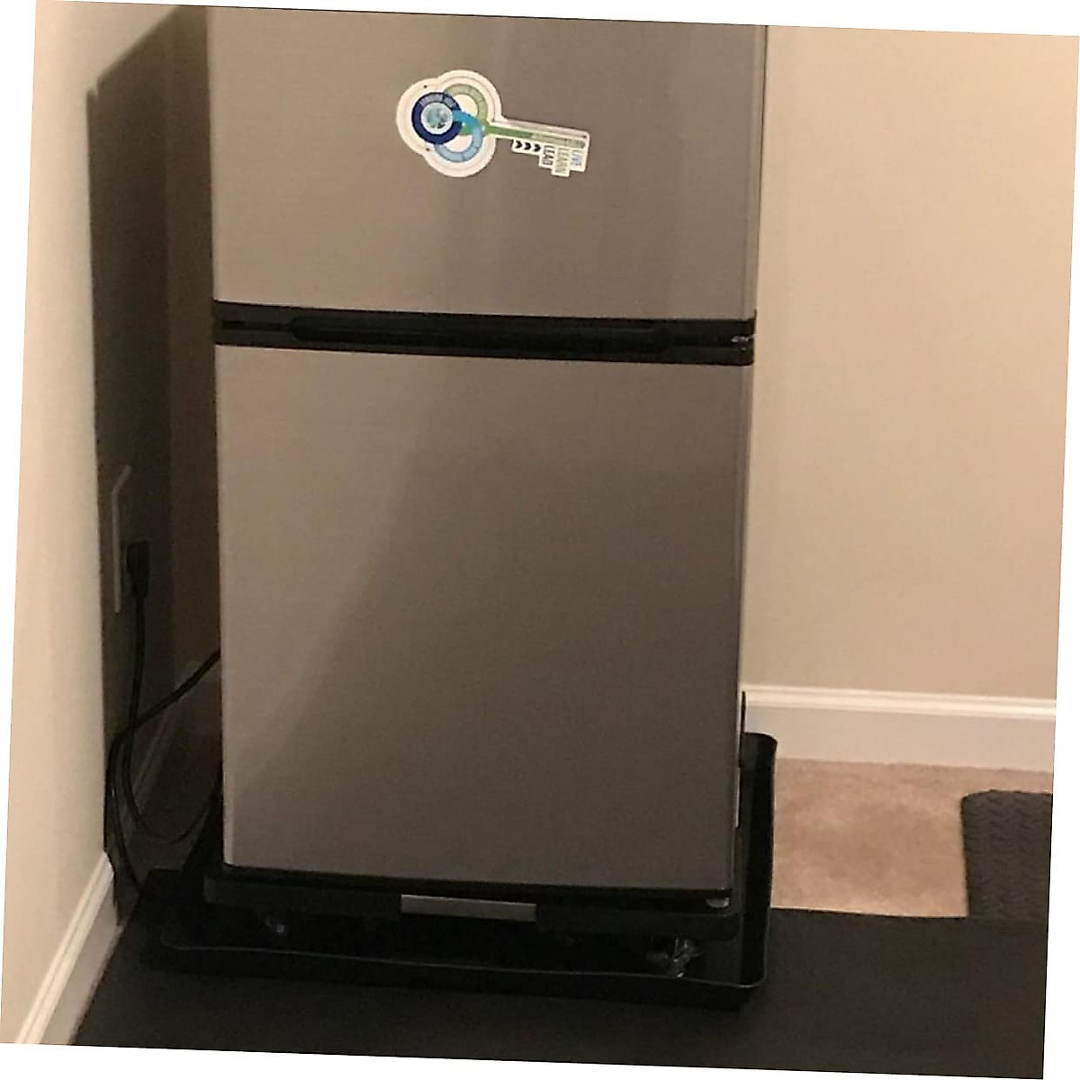 DOITOOL Wheel Mobile Bracket Soup Bowl with Lid Dolly Wheels Portable Mini Fridge Mini Fridge Stand Washer Base Portable+washing+machine Stainless Steel Trailer Electrical Appliance