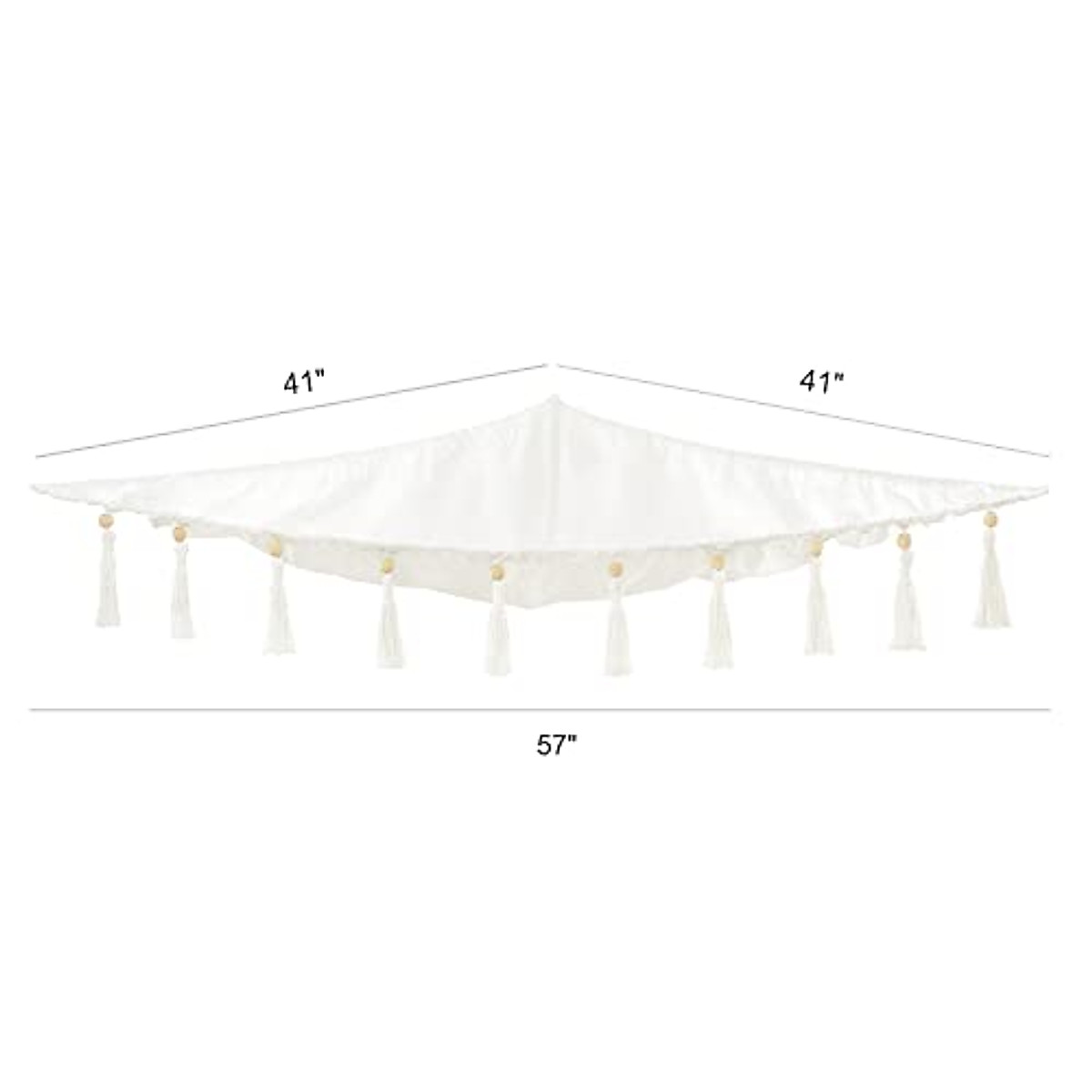 Mkono Stuffed Animal Hammock Macrame Hanging Toy Storage Organizer with Tassels Boho Large Corner Toy Net Hammock for Stuffed Animals Plush Toys Display Holder for Nursery Kid Room Playroom Bedroom