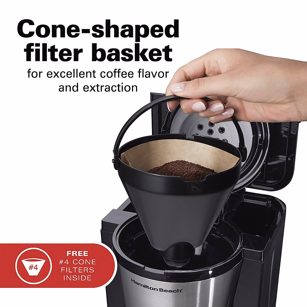 Hamilton Beach (46899A Programmable 10-Cup Thermal Coffee Maker, Stainless steel