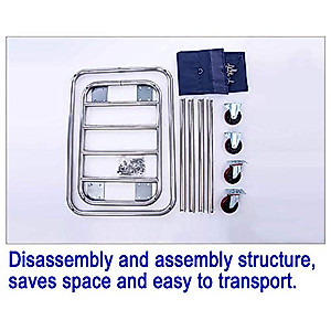 Mobile Linen Car for Hotel/Lobby, Detachable Stainless Steel Storage Cart with Universal Wheel, Can Load 100Kg, PIBM