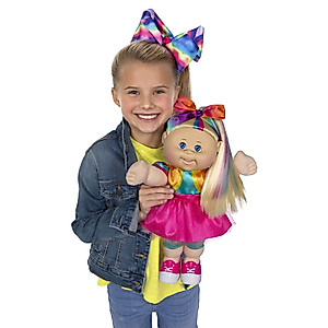 Cabbage Patch Kids - JoJo Siwa Doll - 14” Plush Toy - Includes Sparkly Dress, Jeweled Bodice - Pink and Blue Highlights with Giant Hair Bow – with Birth Certificate, Date, Time - Amazon Exclusive