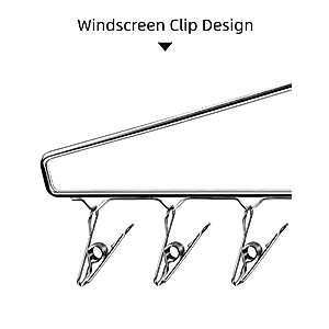 【2-Pack】 WAIKAS Pants Hangers with 8 Clips, 39cm, 304 Stainless Steel