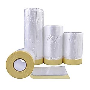 MyLifeUNIT Tape and Drape, Assorted Masking Paper for Automotive Painting Covering (66-Feet, 3 Sizes)