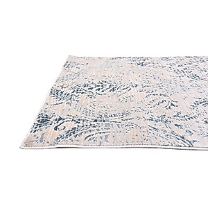 Unique Loom Paris Collection Pastel Tones Traditional Distressed Blue Runner Rug (2' 7 x 10' 0)