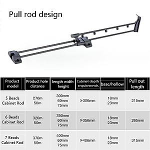 BGTLGIO Heavy Duty Extendable Pull Out Closet Rod，Sliding Wardrobe Closet valet Rod，Adjustable Clothing Organizer Holder Extendable Wardrobe Rail Tube Rod (15.75")