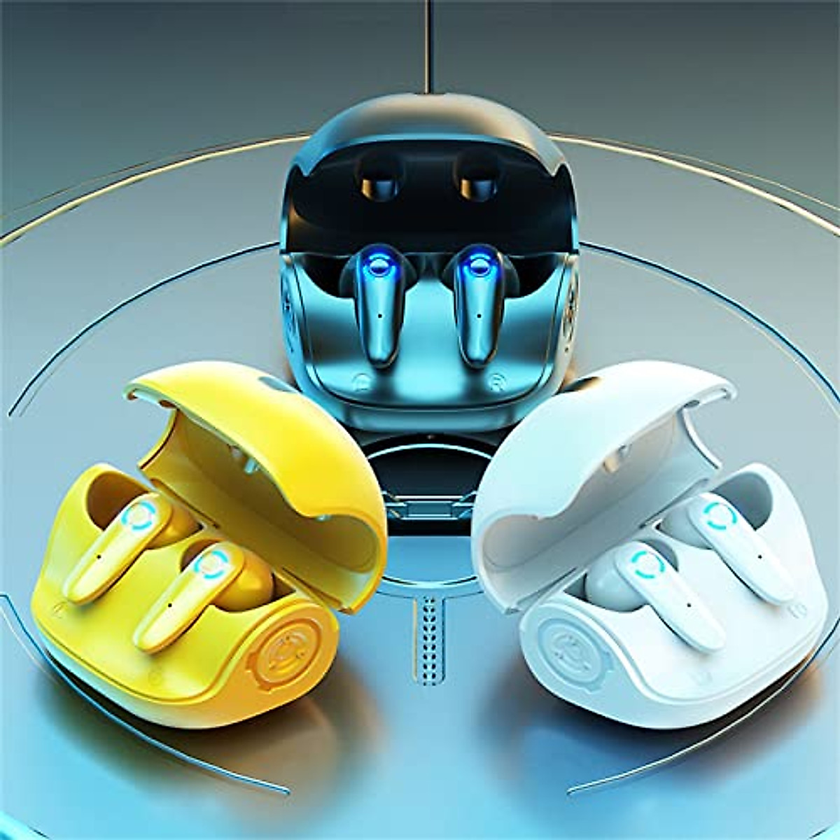 BANAAO Wireless Hi-Fi Touch-Control Bluetooth 5.2 Earbuds - in Ear Polished Novelty Appearance Noise Cancellation Headphones with Charging Case for Outdoor Office Sports Running Working