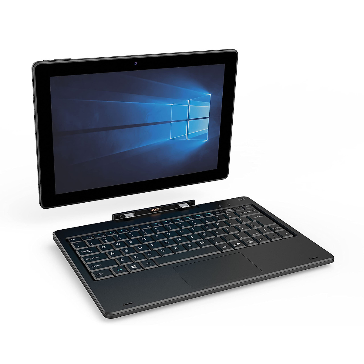 Naxa NID-1080 2-in-1 Detachable Core Windows 11 Tablet with 10.1″ IPS Screen and Headphones Combo, 2.8Ghz Dual Core Processor, 4GB Ram, 64GB Storage, 2MP Front & Rear Cameras, Speaker, and Mic, Black