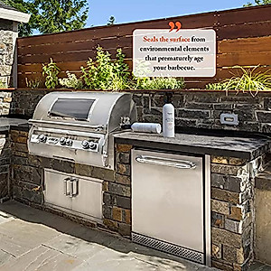 Bayes High-Performance Stainless Steel BBQ Exterior Cleaner and Protectant - Cleans, Shines and Protects Stainless Steel Barbecue Surfaces, Shields from Outdoor Elements - 16 oz