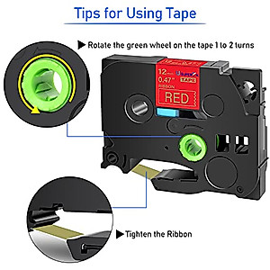 USUPERINK 3PK Compatible Label Tape Replacement for Brother P-Touch TZ-RW34 TZe-RW34 TZeRW34 TZRW34 Gold on Red Satin Ribbon Embellish Fabric Tapes Work with PT D210 PTD400AD 12mm 0.47'' x 13.1ft(4m)