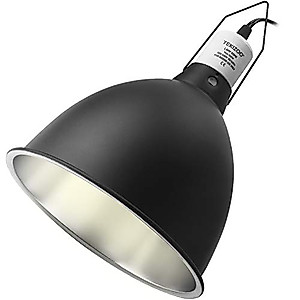 TEKIZOO 8.5 Inch Deep Light Dome Reptile Lamp Fixture Aluminum Optical Reflector