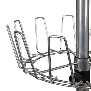 Household Essentials Revolving Four-Tier Shoe Tree, Silver Finish