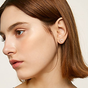 63 Pairs Stud Earrings Set for Women Hypoallergenic Assorted Earrings Moon Lock Stars Faux Pearl Jewelry for Any Occasion