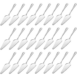 Tosnail 24-Packs Stainless Steel Cake Server Pie Server Pizza Spatula Cake Cutter Slicer Cake Scraper