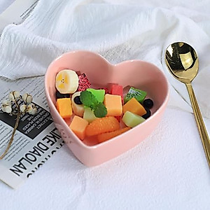 WAIT FLY Heart-shaped Bowls for Salad Soup Snack Dessert Best Kitchen Household Cooking Gifts for Home Kitchen, Pink/ Blue/ White/ Green