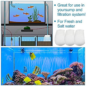 12 Pack 7 Inch Ring Felt Filter Socks 200 μm, Aquarium Felt Filter Bags, Fine Micro Fish Tank Filter, Sump Filter Sock for Saltwater Aquariums, 7 Inch Ring by 14 Inch Long