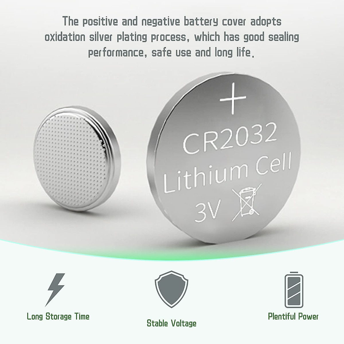 anmas rucci 200PCS CR2032 Lithium Battery Batteries 3V Coin Button Cell for LED Tea Light Candles, CR2032 3v Lithium Battery, 230mAh 3V Coin Battery