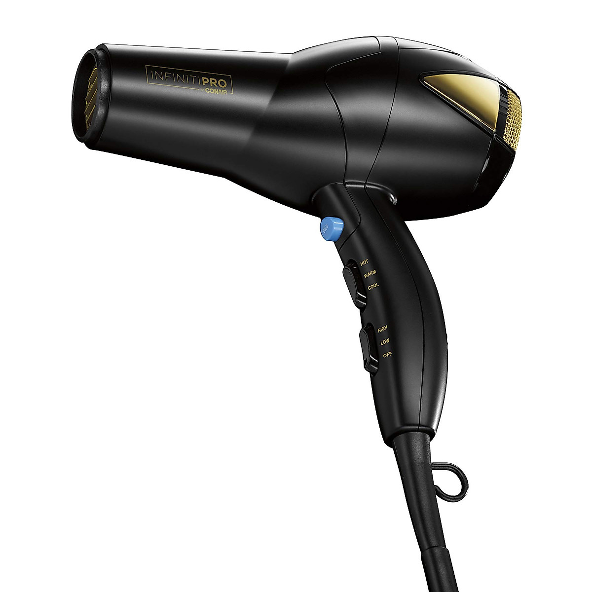 INFINITIPRO BY CONAIR 1875 Watt Salon Hair Dryer for Coarse, Thick, Wavy, Curly, and Frizzy Hair