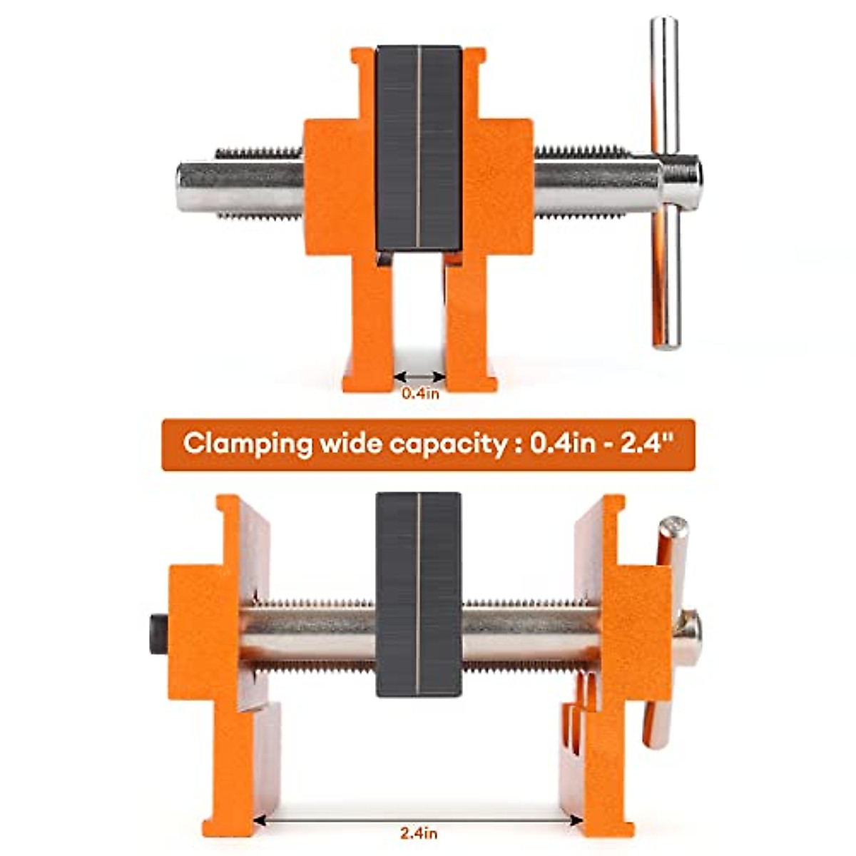 SLIIMU Self Centering Dowel Jig Kit, Inch Woodworking Center Doweling Drill Guide Jig for Straight Hole, Portable Drill Block for Wood Dowel Hole with 6 Drill Sleeve (Orange)