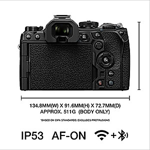 OM System OM-1 Micro Four Thirds System Camera 20MP BSI Stacked Sensor Weather Sealed Design 5-Axis Image Stabilization 120fps sequential Shooting