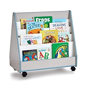 Jonti-Craft Rainbow Accents 3507JCWW131 Double Sided Pick-a-Book Stand - Mobile - Coastal Blue