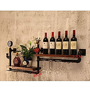 PIBM Stylish Simplicity Wine Shelf Wine Rack Wooden Wall Hanging Wine Rack Wine Glass Holder