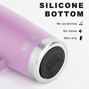 koodee 20 oz Insulated Coffee Mug with Lid and Handle, Stainless Steel Double Wall Vacuum Camping Mug Travel Coffee Tumbler (Purple Pink)