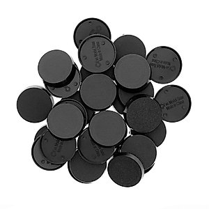 Evemodel MB432 100pcs Round Plastic Model Bases 32mm or 1.3inch for Gaming Miniatures or Wargames Table Games