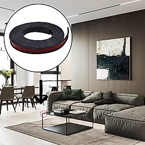 Qiveno U-Shape Edge Banding, 13ft Self Adhesive Veneer Edging Trim, Black