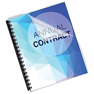 Fellowes Transparent PVC Binding Covers, Oversize, 100 Pack (52311)