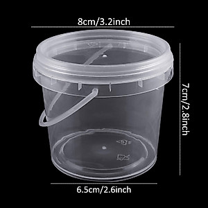 15 Pack 8 oz Slime Containers with Lids and Handles,Mini Toy Storage Case