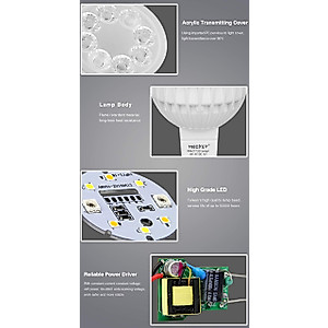 Mi Light MR16 Color Changing LED Spotlight WiFi RGB +CCT 4 Watt Warm White Dimmable (4W MR16)