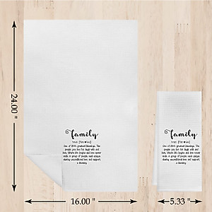 GICHUGI Family Definition Kitchen Towels 16x24, Best Housewarming Gifts for New Home, Ideas, for Family