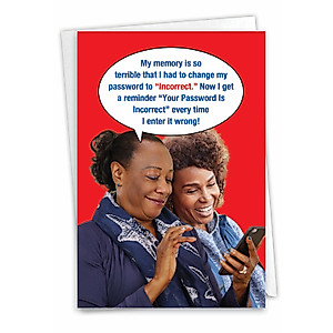 NobleWorks - 1 Funny Birthday Greeting Card with Envelope - Grown-Up Humor, Happy Birthday Card for Senior Citizens - Incorrect C9345BDG-ET