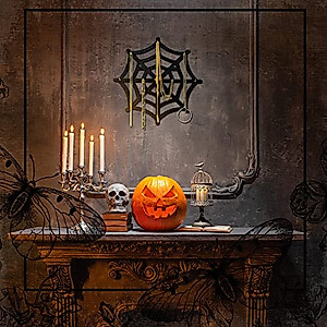 Glenmal Gothic Earring Stand Jewelry Holder Black Key Holder Halloween Bedroom Decor Mount Hanger Decor Organizer for Kitchen Room Home Front Door Entryway Display (Spider Web)