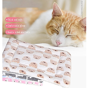 Cozy Calming Cat Blanket, Flannel Cushion for Pet Cozy Calming Blanket for Anxiety and Stress, Cozy Kitty Bed for Indoor Cats Calming Thick, Ultra Soft Pet Bed Mat (Grey Star, M (15.7" x 19.7"))