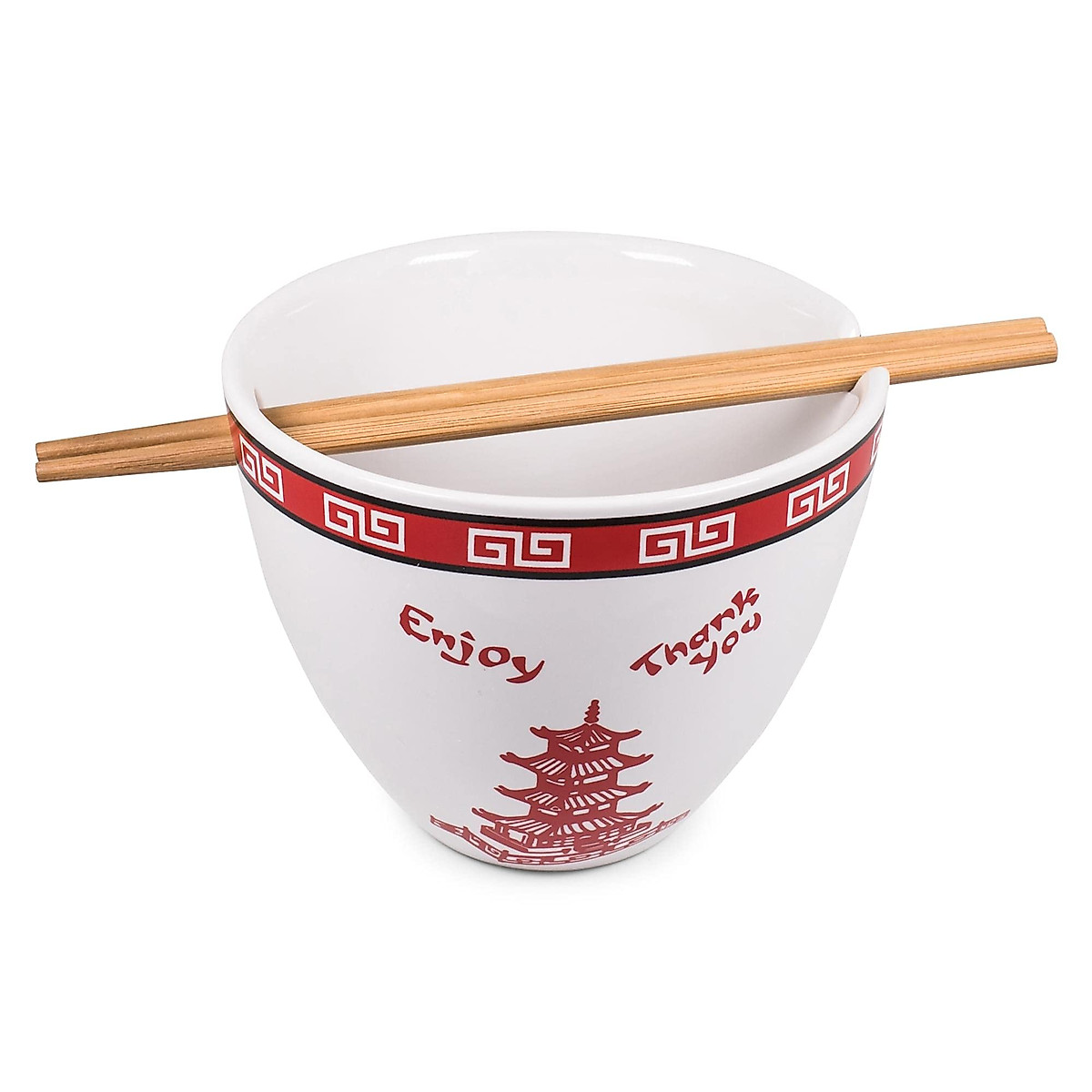 Bowl Bop Chinese Takeout Box Dinnerware Set | 16-Ounce Ramen Bowl, Chopsticks