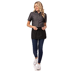 Chef Works Unisex Black Apron, Reversible