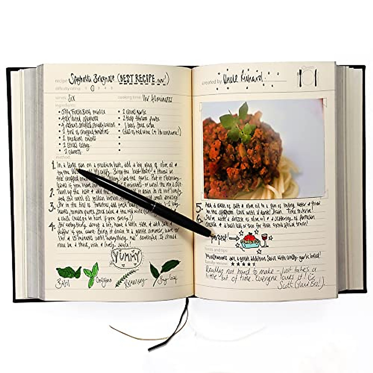 Suck UK Recipe Book To Write In Your Own Recipes | Blank Recipe Book & Cookbooks To Write In | Hardcover Recipe Notebook | Blank Cookbook & Recipe Journal | Make Your Own Cookbook | DIY Cookbook | Red
