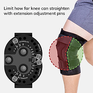 BraceAbility Torn Meniscus ROM Knee Brace - Hinged Post Surgery Support with Flexion Extension Control for Hyperextension and Locking Treatment, Ligament PCL or ACL Tears, Osteoarthritis Relief (S)