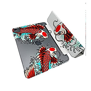 Cute Kawaii Japanese Fish Koi Pattern Case Compatible with All Generations iPad Air Pro Mini 5 6 11 inch 12.9 10.9 10.2 9.7 7.9 Plastic Fabric Cover Slim Smart Stand SN977 (8.3" Mini 6th gen)
