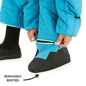 Selk'bag Lite Wearable Sleeping Bag - Outdoor and Indoor Sleeping Bags for Camping, Hiking, Backpacking - Lightweight Sleeping Bag Suit - Temp Rating 48-55 Degrees F - Teal Sunlight - Blue - Large