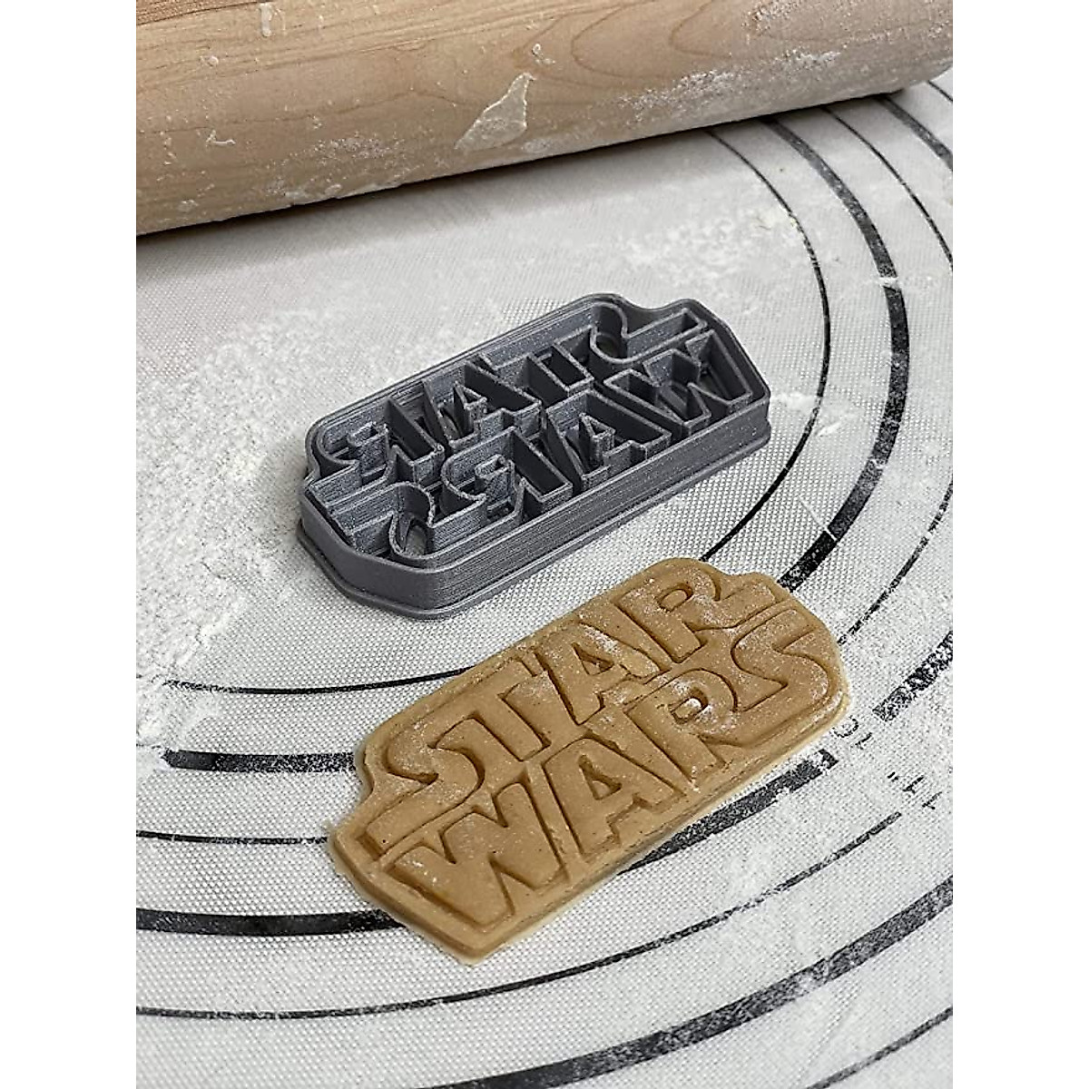 Galaxy Wars Logo Cookie Cutter & Mold (XL Size, 2”x4.1” Inch-Scale) Produced by 3D Kitchen Art