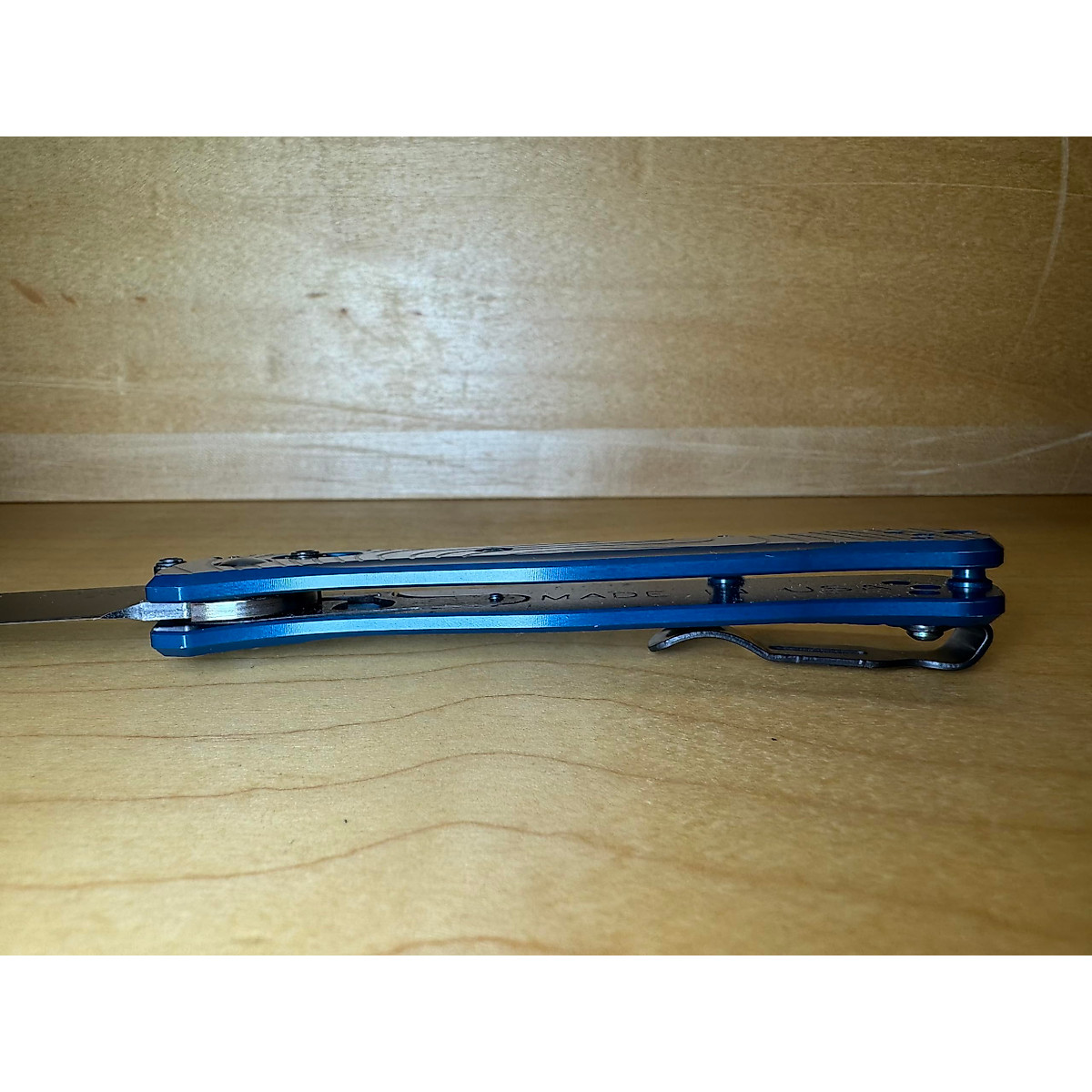 Generic Midnight Lagoon Blue, Billet Aluminum, Full Size Bugout, Topography side Scales, Gift for dad, Everyday Carry Knife Scales