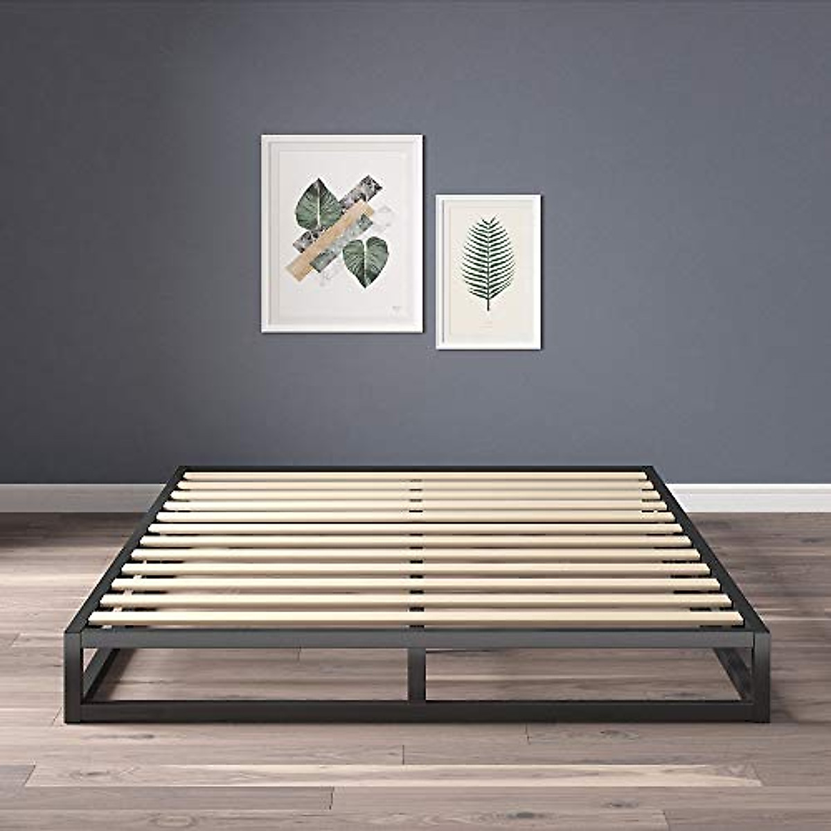 ZINUS Joseph Metal Platforma Bed Frame, Mattress Foundation, Wood Slat Support, No Box Spring Needed, Sturdy Steel Structure, King