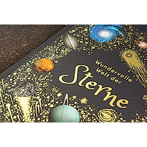 Wundervolle Welt der Sterne: Ein Weltall-Bilderbuch für die ganze Familie. Hochwertig ausgestattet mit Lesebändchen, Goldfolie und Goldschnitt
