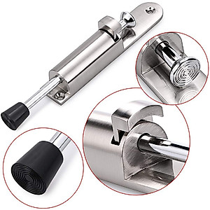 Spring Loaded Telescopic Door Stopper,Easy Step Door Stop,Adjustable Height Heavy Duty Kick Down Door Stop, Silver