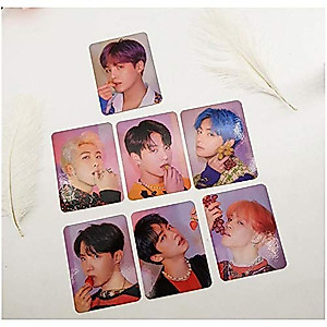 32Pcs Map Of The Soul New Album Lomo Card Set Photo Postcard Set with 5 Photo Clips 2 Meter String 1 3D Sticker