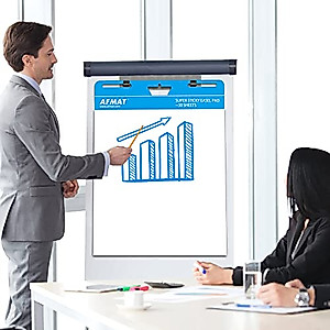 AFMAT Sticky Easel Pad, UPGRADED Chart Paper for Teachers, Large Self Stick Flip Chart Easel Paper, 25 x 30 Inches, 30 Sheets/Pad Chart Paper, 6 Pads