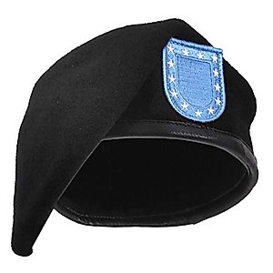 Rothco Inspection Ready Official Flash Beret, Black, Size 7.5